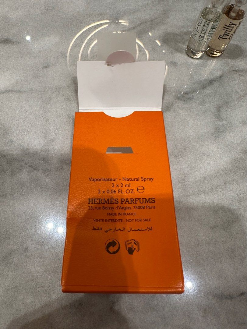 HERMES perfume sample set 2ml*2 (#twilly & #Un Jardin sur le Nil ), 美容 ...
