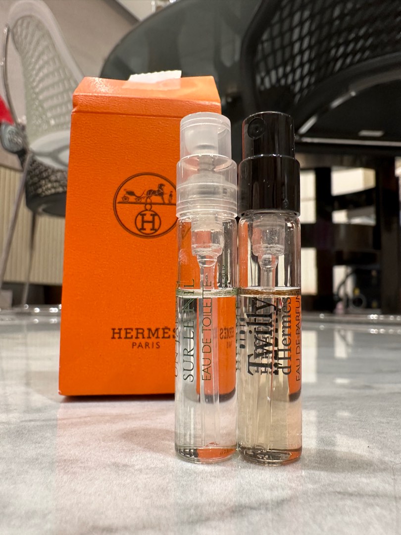 HERMES perfume sample set 2ml*2 (#twilly & #Un Jardin sur le Nil ), 美容 ...