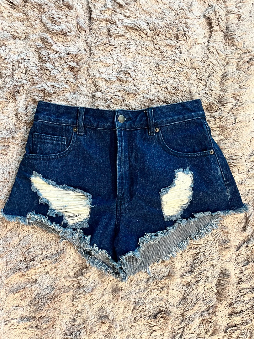 High Waisted Denim Booty Shorts, Women's Fashion, Bottoms, Shorts on ...