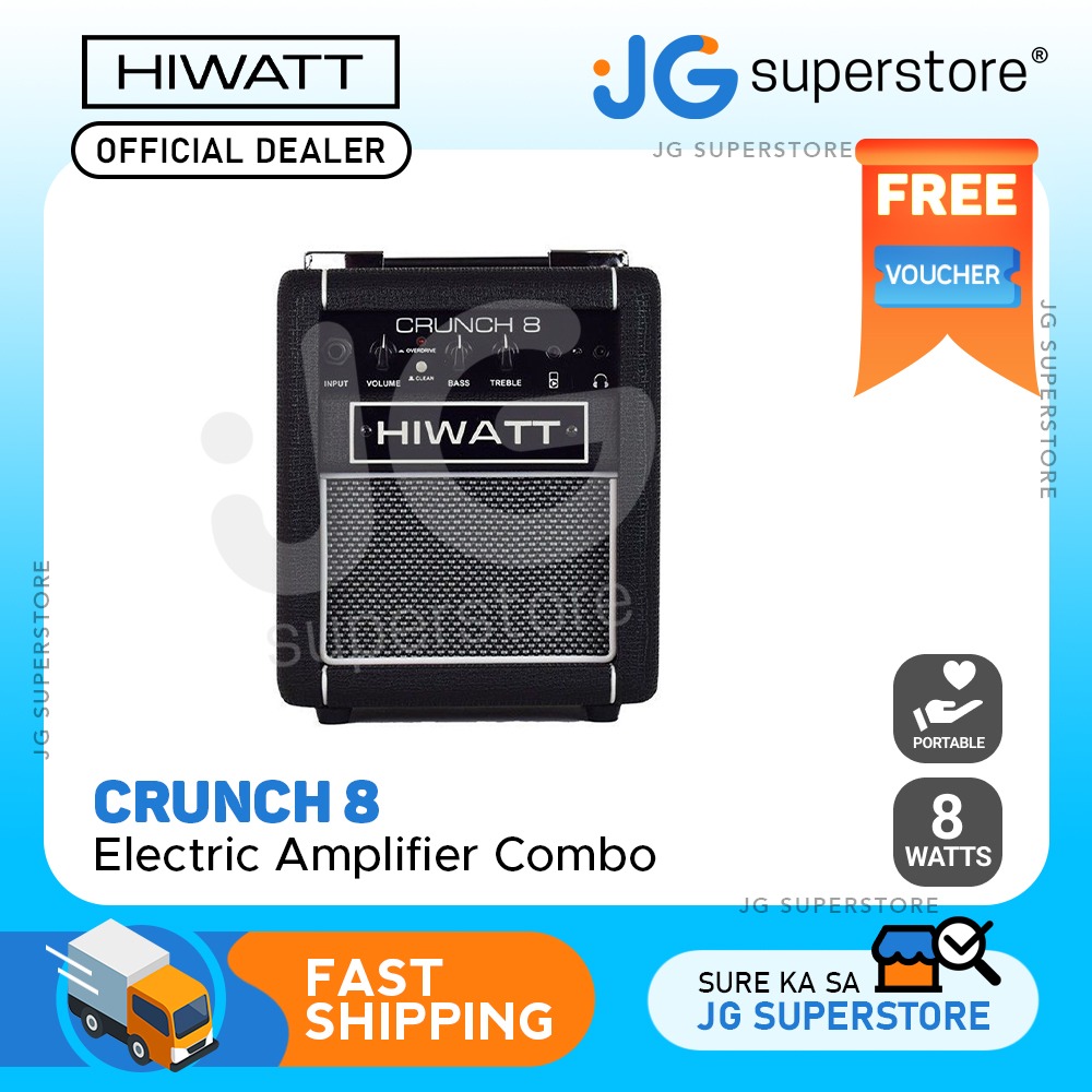 Hiwatt Crunch 8 8W Portable Combo Mini Amplifier with Built-in Tuner ...