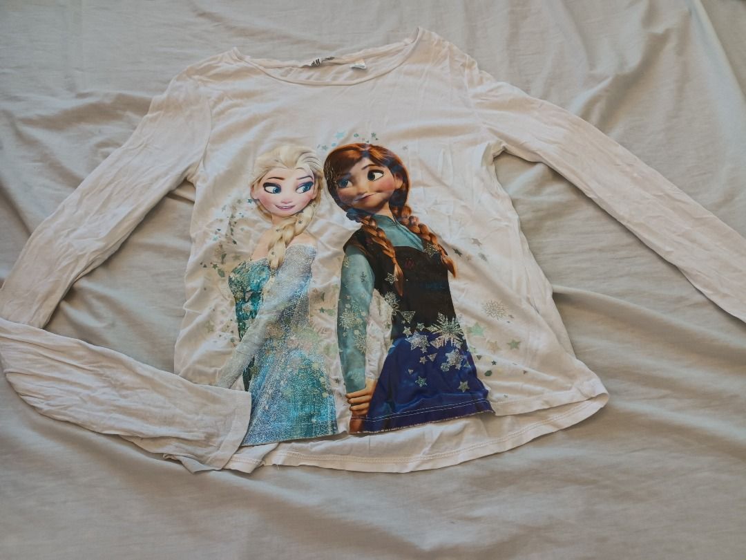 H&M Elsa and Anna long sleeves on Carousell