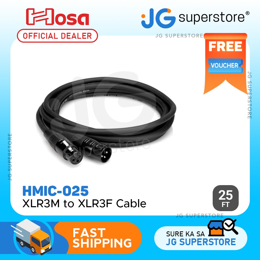 Hosa Technology HMIC-025 Pro REAN XLR Male to XLR Female Microphone ...