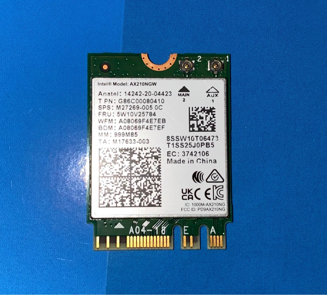 WI-FI 6E Intel AX210 + pigtail connector, Computers & Tech, Parts ...