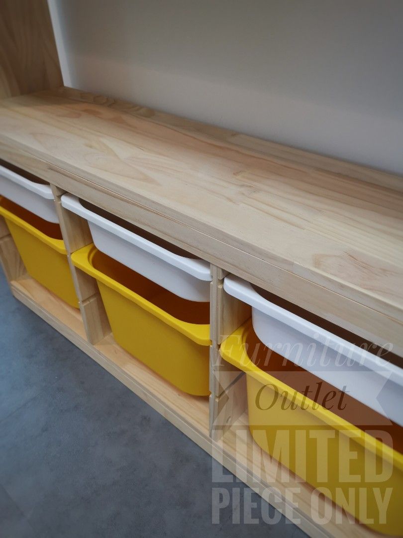 Kids Solid Wood Toy Storage Shelf-6 Trays, Furniture & Home Living ...