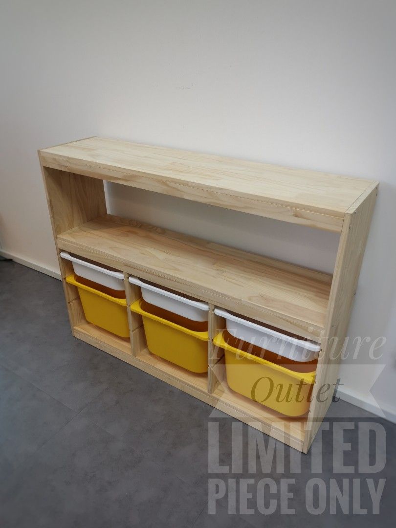 Kids Solid Wood Toy Storage Shelf-6 Trays, Furniture & Home Living ...