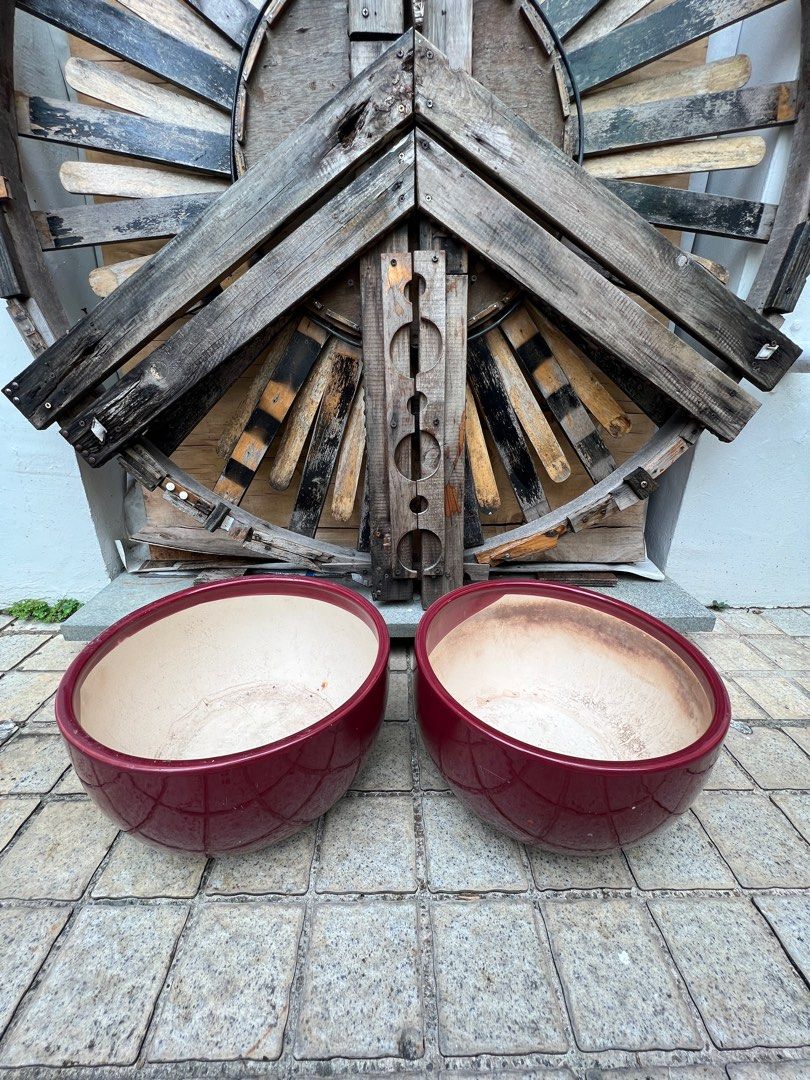 Large low profile Bowl pot, Furniture & Home Living, Gardening, Pots ...
