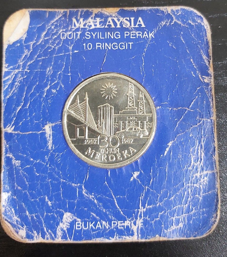 Malaysia ten ringgit silver coin 30th anniversary independence, Hobbies ...