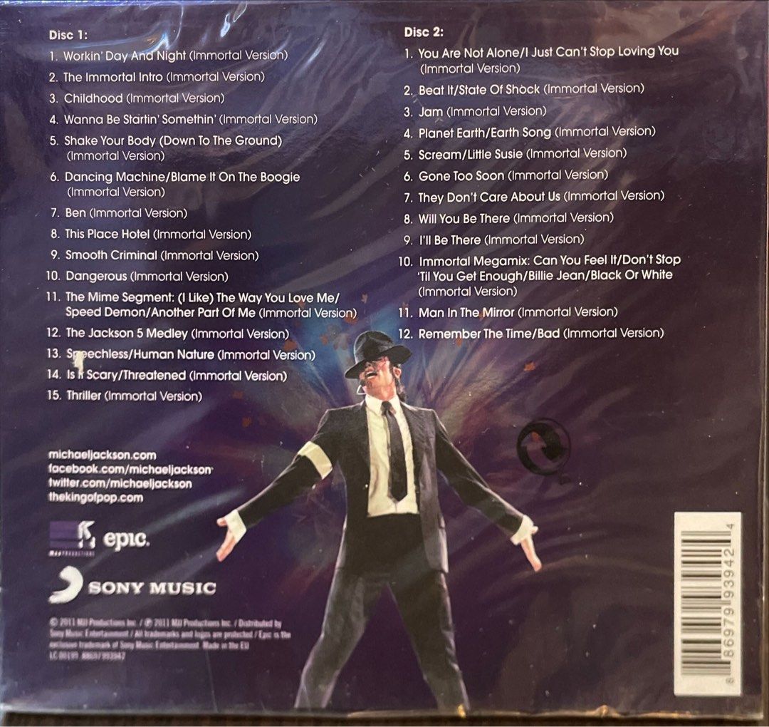 Michael Jackson Immortal 2cd Hobbies And Toys Music And Media Cds And Dvds On Carousell