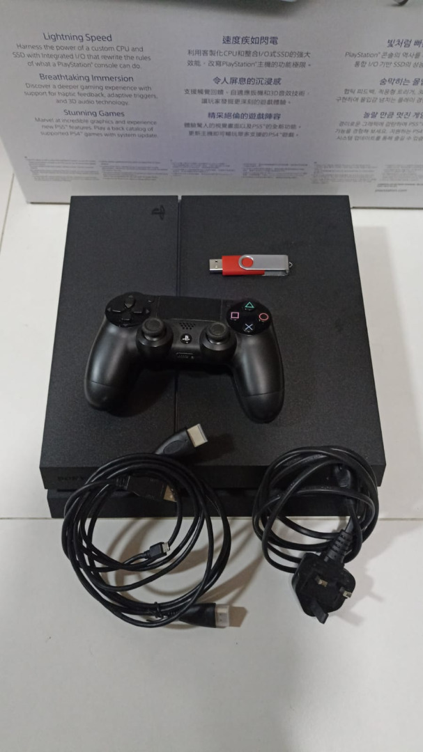 Modded PS4 firmware 9.00 full set with cables, controller and 2TB ...