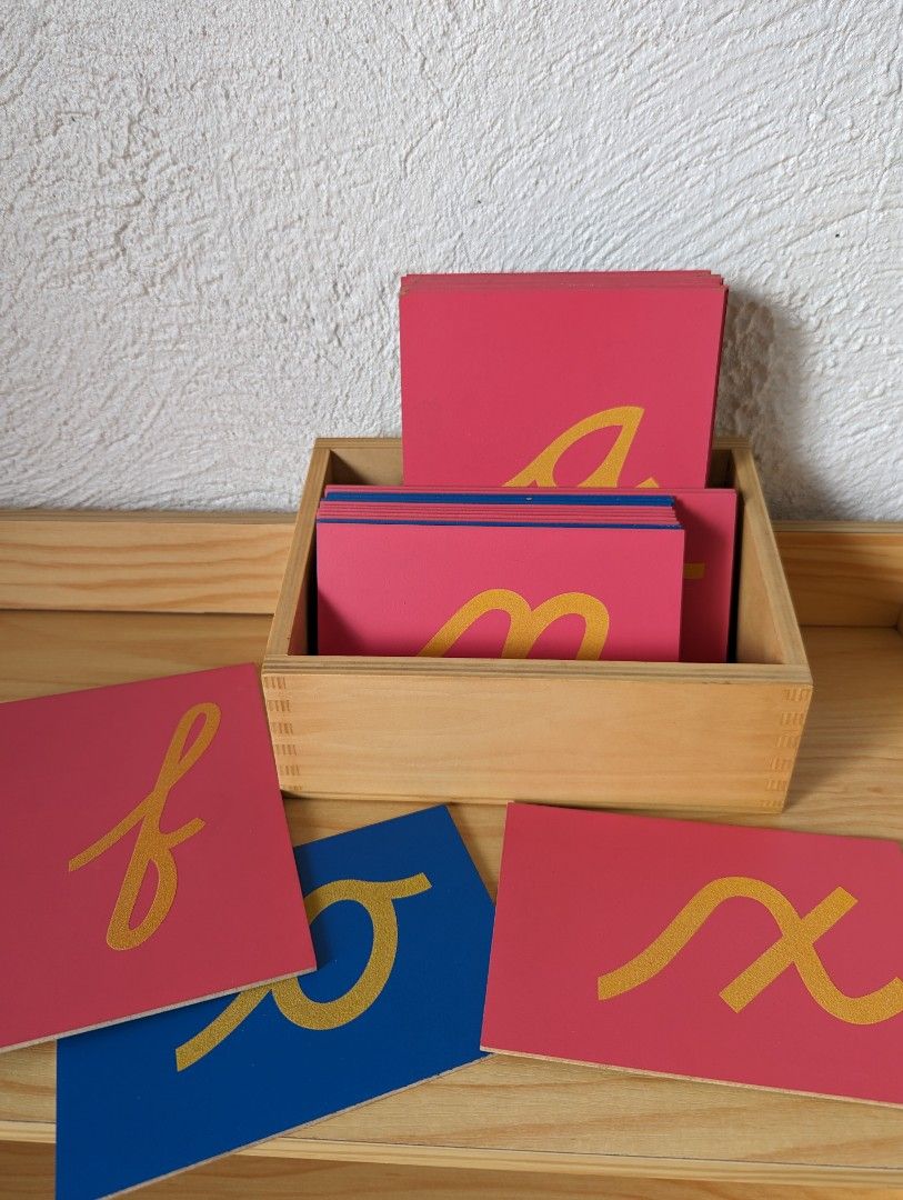 Montessori Sandpaper Letters - Cursive on Carousell
