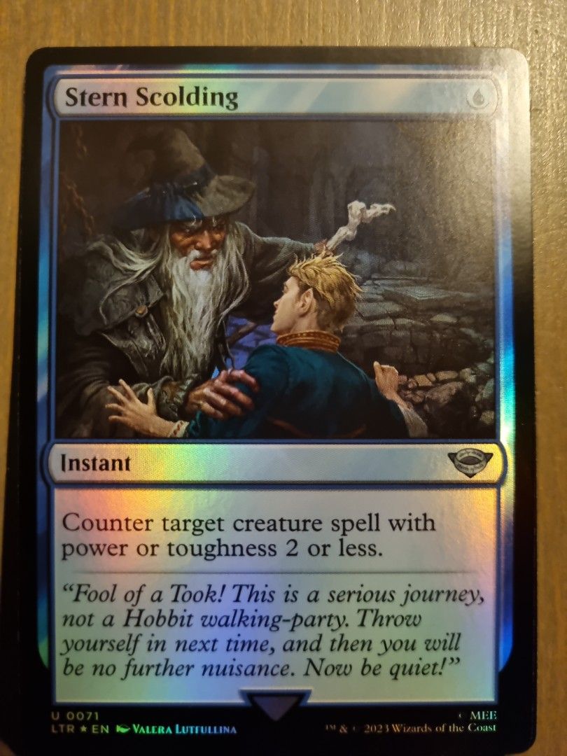 Mtg magic lord of the rings lotr card stern scolding, Hobbies & Toys ...