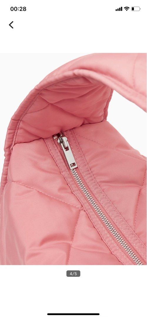 New cos pink diamond quilt bag, Women's Fashion, Bags & Wallets, Tote ...