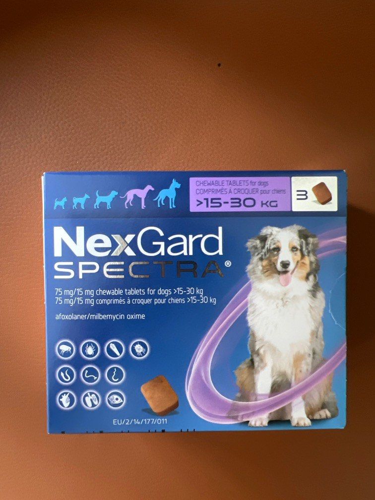 Nexgard Spectra 15 to 30kg, Pet Supplies, Health & Grooming on Carousell