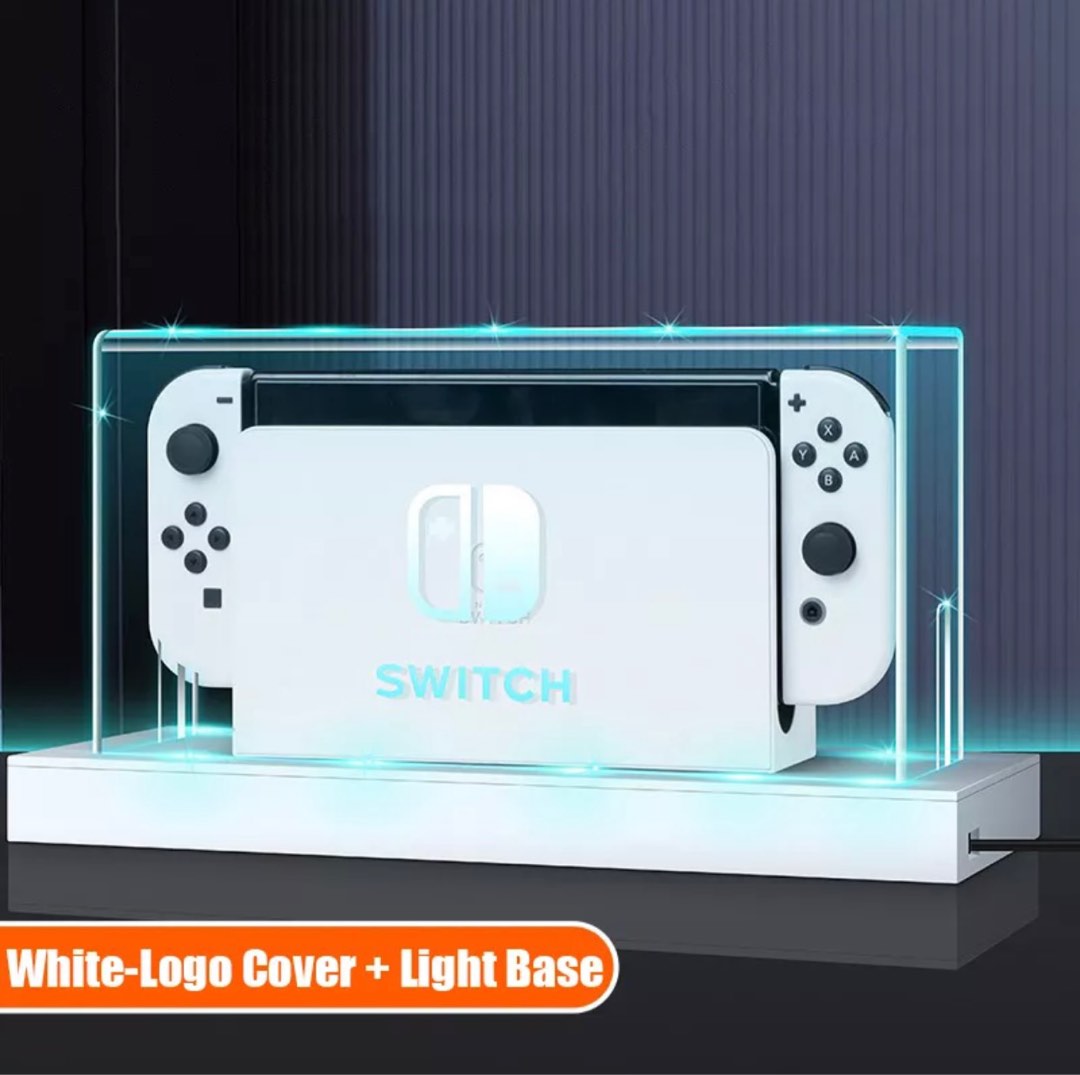 Nintendo Switch / Switch OLED acrylic dust cover with LED light base ...