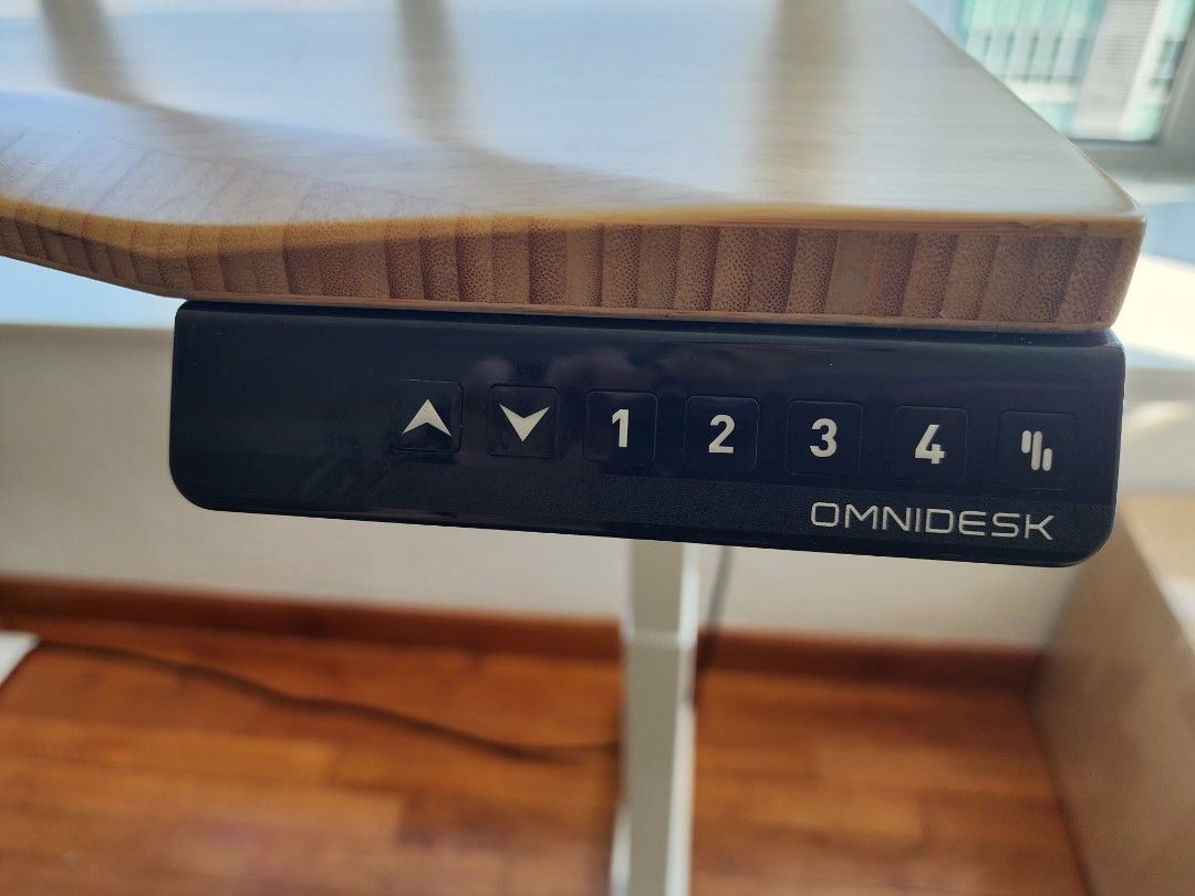 Desk&Chair Set: Omnidesk Pro (Bamboo) AND Ergotune (Coral) Chair ...