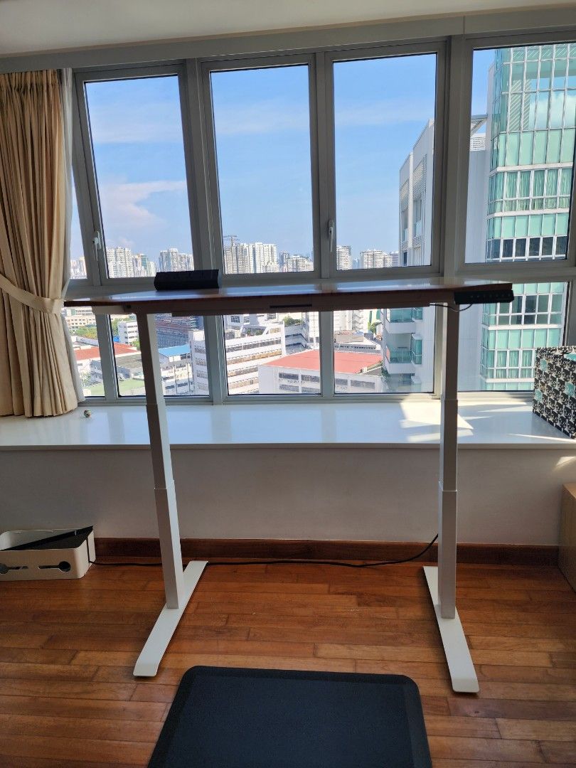 Desk&Chair Set: Omnidesk Pro (Bamboo) AND Ergotune (Coral) Chair ...