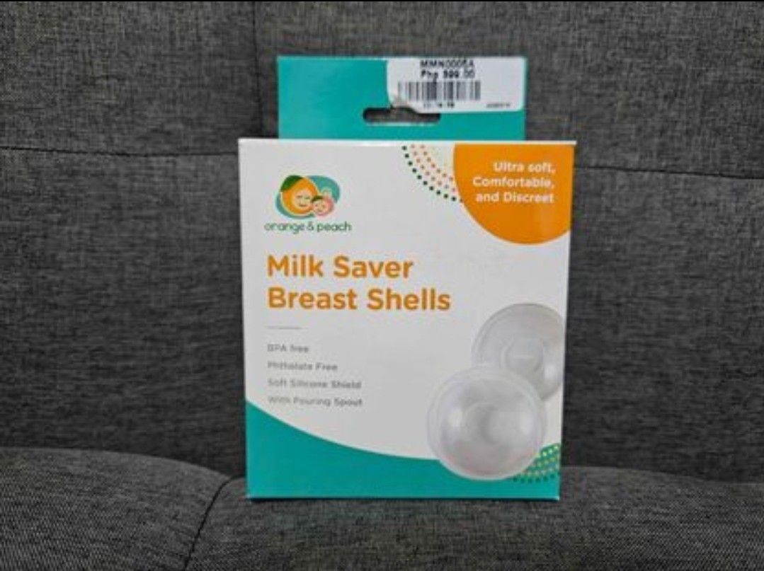 Orange and Peach Milk Saver Breast feeding Shells milk pump shield on ...