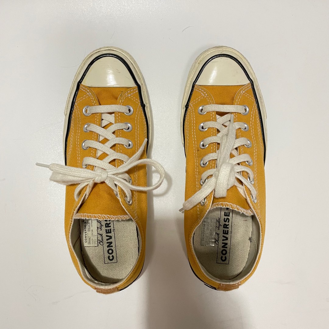 Original Converse Chuck 70 Yellow, Fesyen Wanita, Sepatu di Carousell
