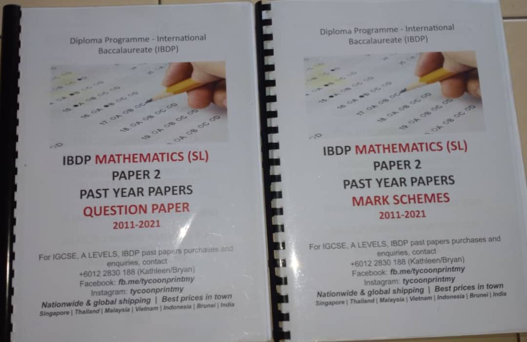 Past Year Papers IBDP (Maths and Biology SL), Hobbies & Toys, Books ...