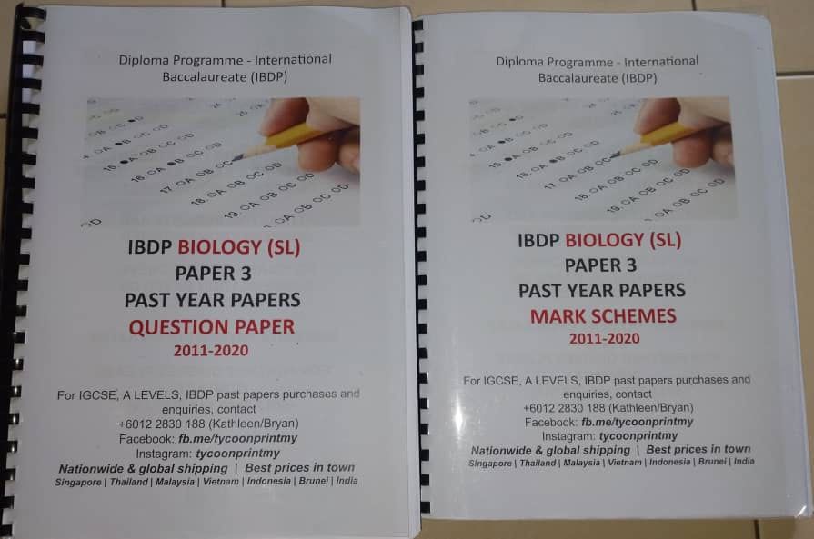 Past Year Papers IBDP (Maths and Biology SL), Hobbies & Toys, Books ...