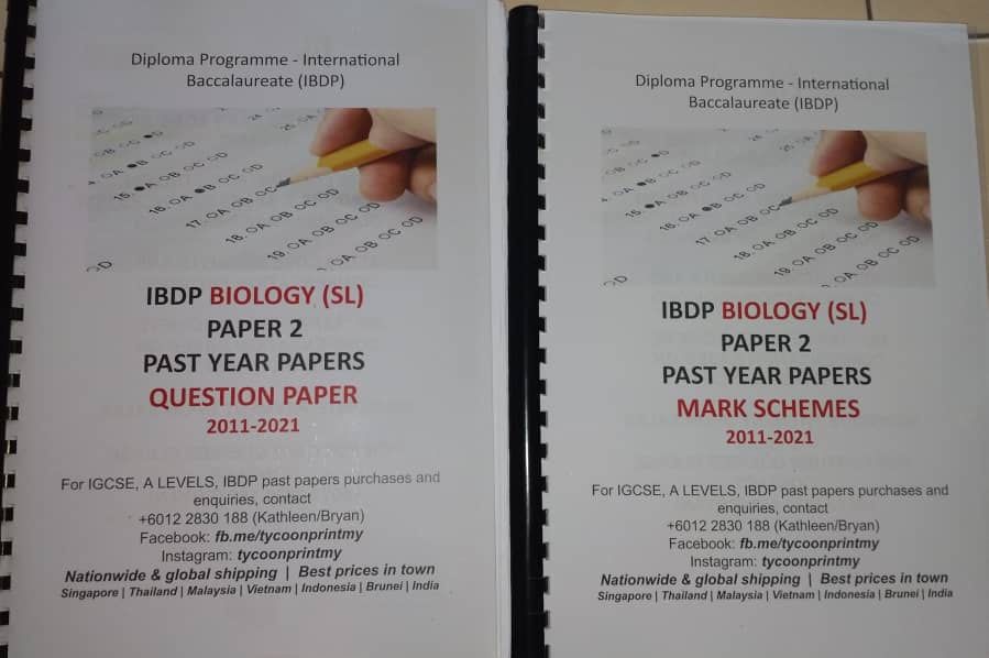 Past Year Papers IBDP (Maths and Biology SL), Hobbies & Toys, Books ...