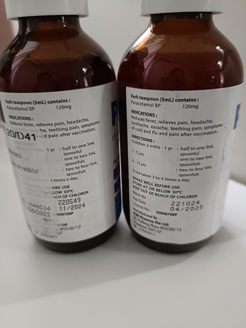 Paximol Paracetamol 120mg/5mg, Health & Nutrition, Health Supplements ...