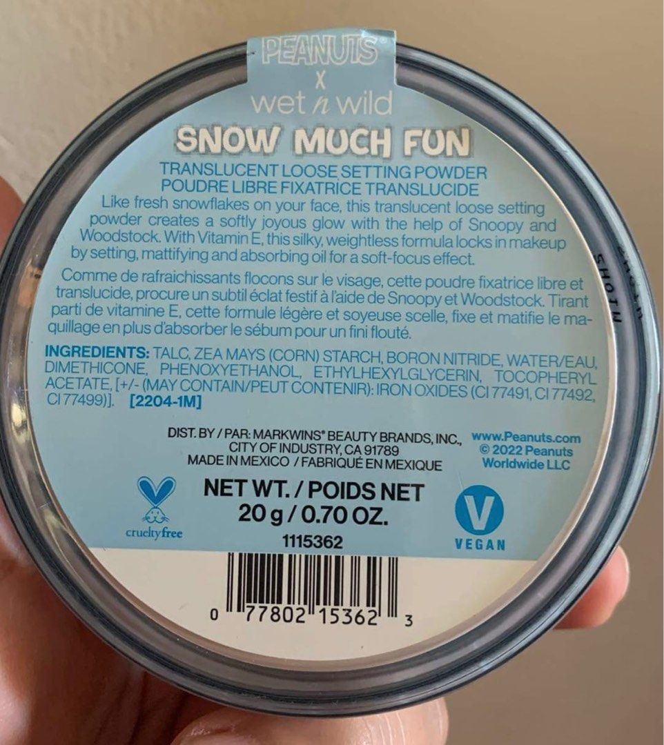 Peanuts Snoopy Wet&Wild loose setting powder on Carousell