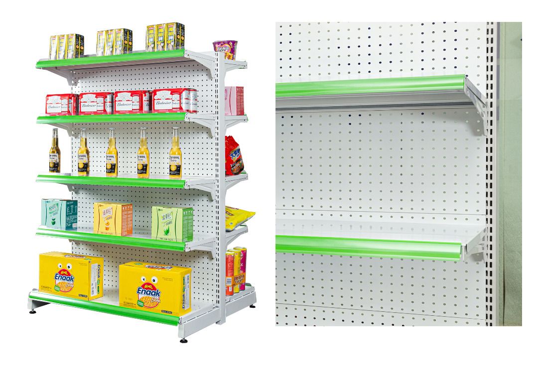 Perforated Gondola display racks heavy duty commercial racks made in ...