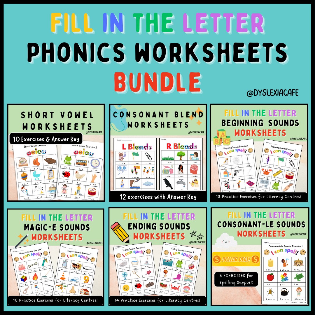 Phonics fill in the letter worksheets, Hobbies & Toys, Stationery ...