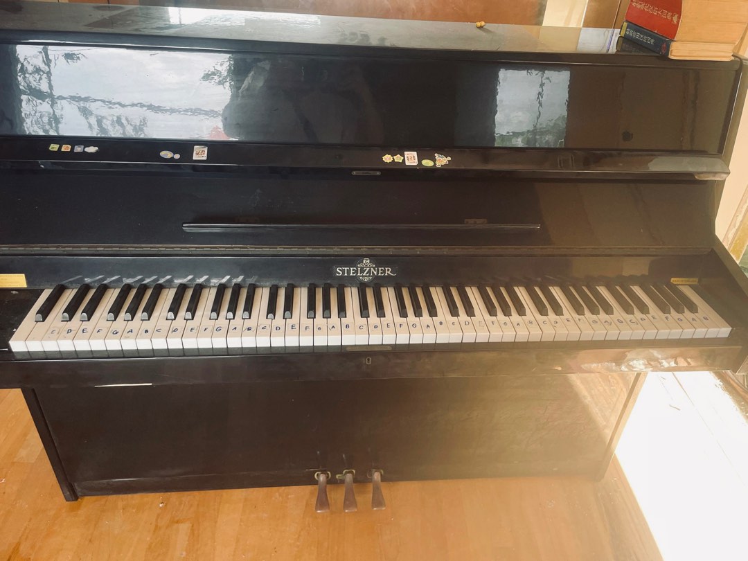 ☑️Authentic STELZNER Black Upright Piano [Made in England], Hobbies ...