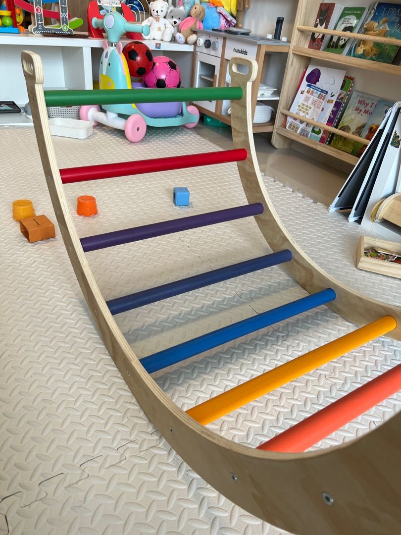 Pikler climbing rocker balance board, Babies & Kids, Infant Playtime on ...