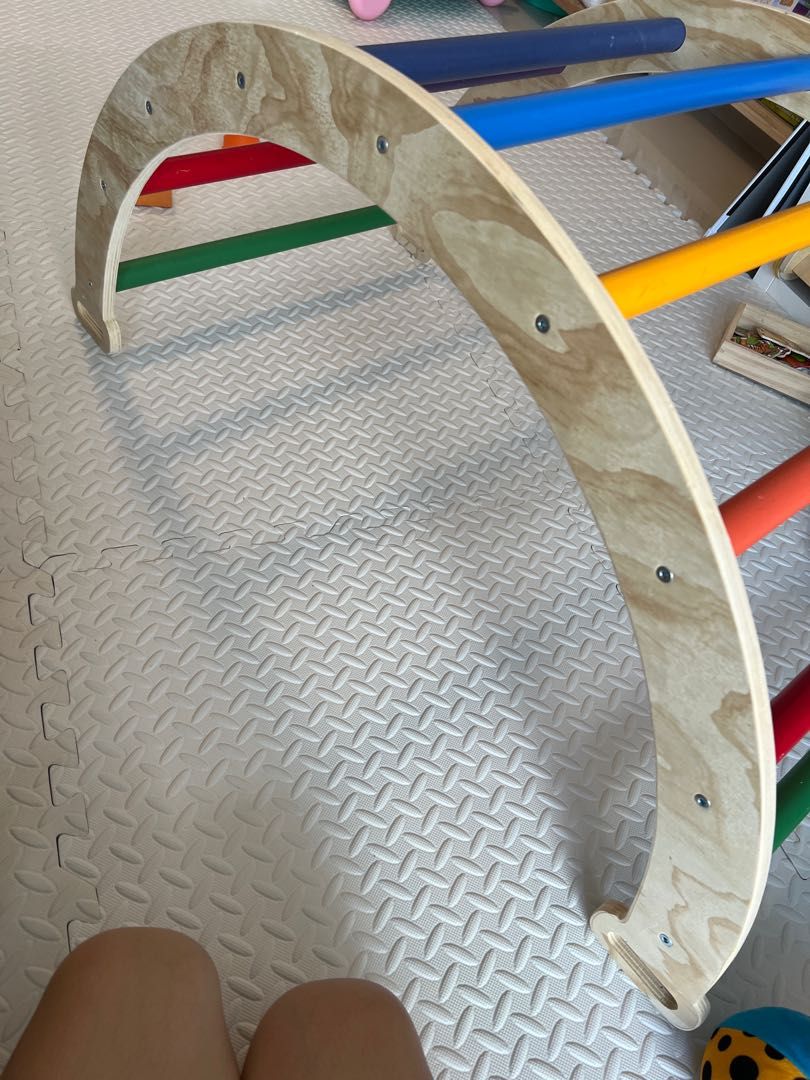 Pikler climbing rocker balance board, Babies & Kids, Infant Playtime on ...