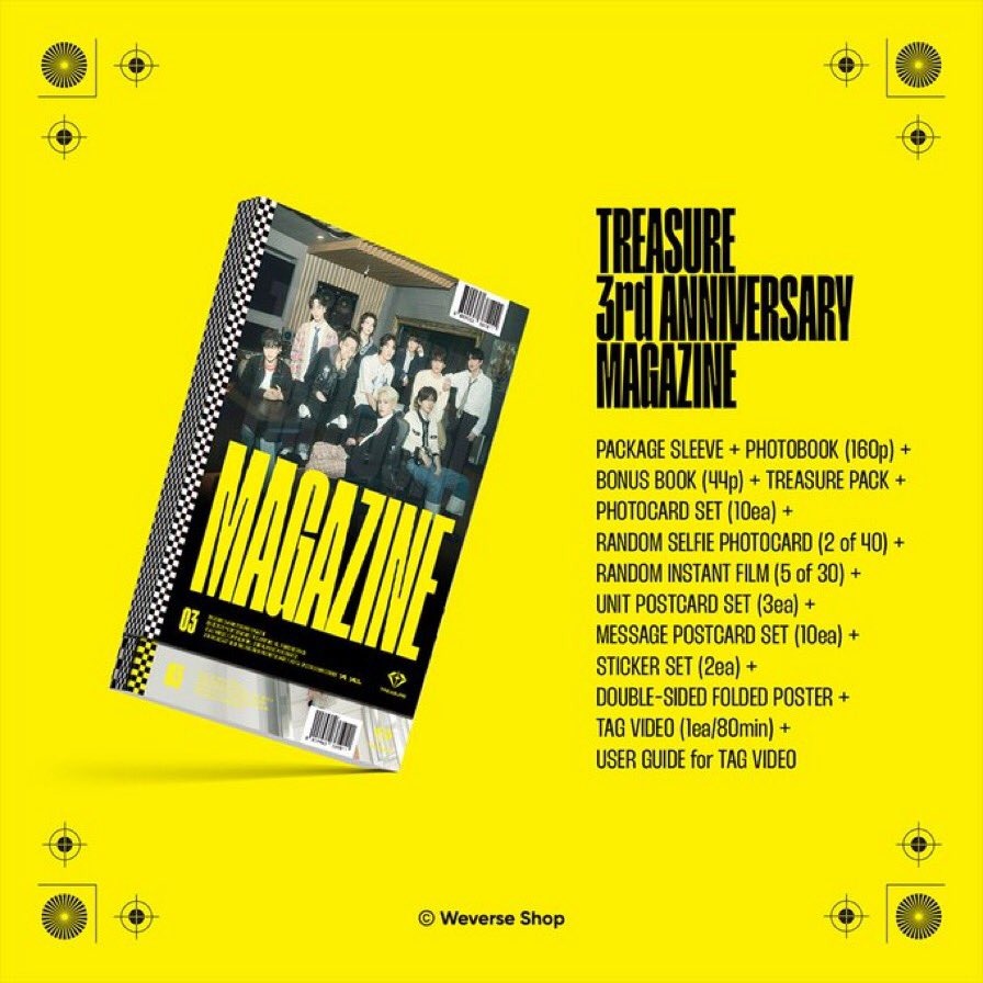 [PO] TREASURE 3rd ANNIVERSARY MAGAZINE + Ktown4u / Weverse POB, Hobbies ...