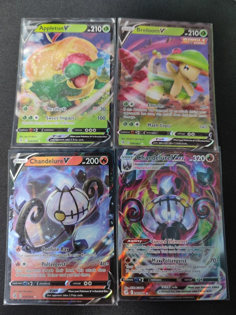 Appletun V - 026/264 Breloom V - 006/264 Chandelure V - 039/264 ...
