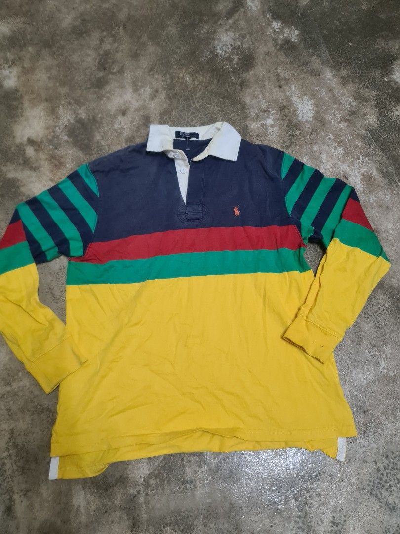 Polo ralph lauren rrl rugby shirt, Men's Fashion, Tops & Sets, Tshirts ...