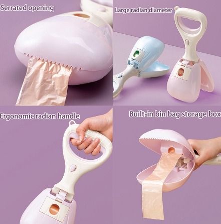 Poop Picker Scooper/ Pooper Collector With Attached Poop Bag/ Handsfree ...