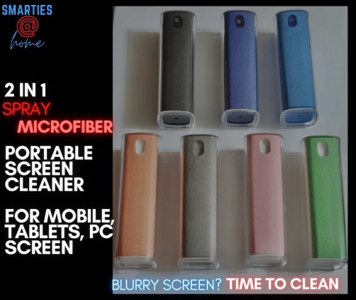Portable Tablet Mobile Phone Screen Cleaner , 2 in 1 Spray with ...