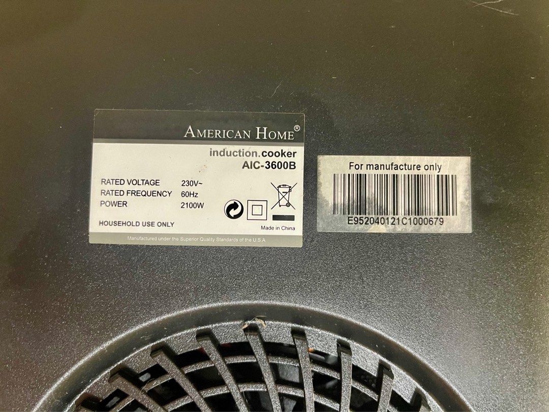 Good as new American Home Induction Cooker, Furniture & Home Living ...
