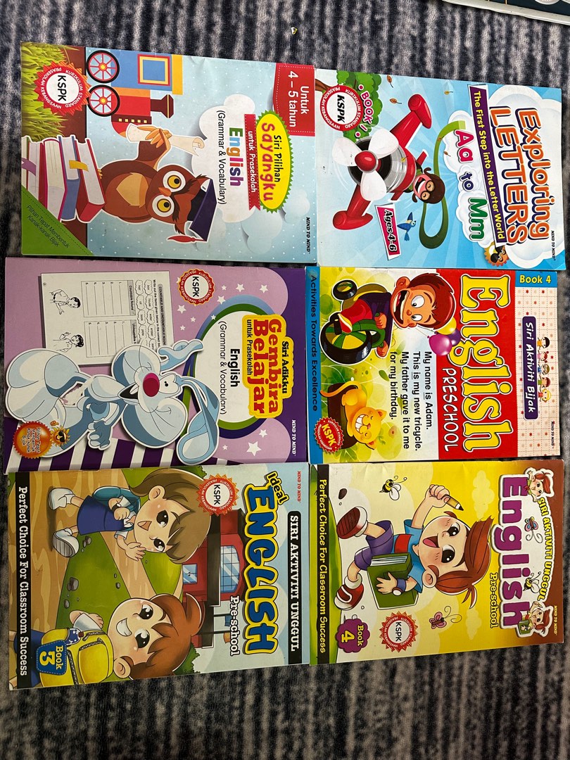 Bundle $10: Pre-school English (grammar & vocabulary) activity books ...