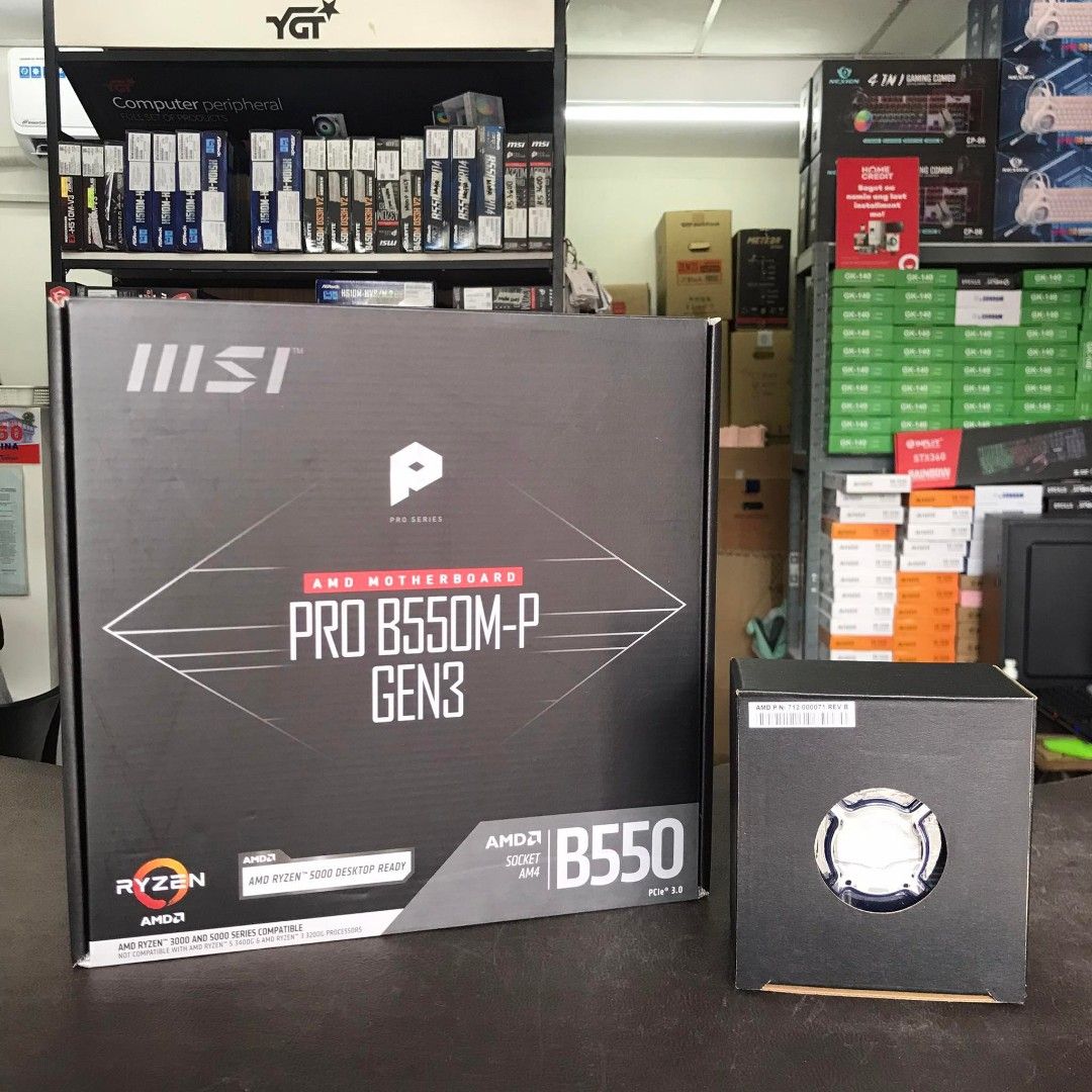 PROCIE & MOBO BUNDLE: R5 5600G + MSI B550M-P GEN 3 + AMD STOCK FAN ...