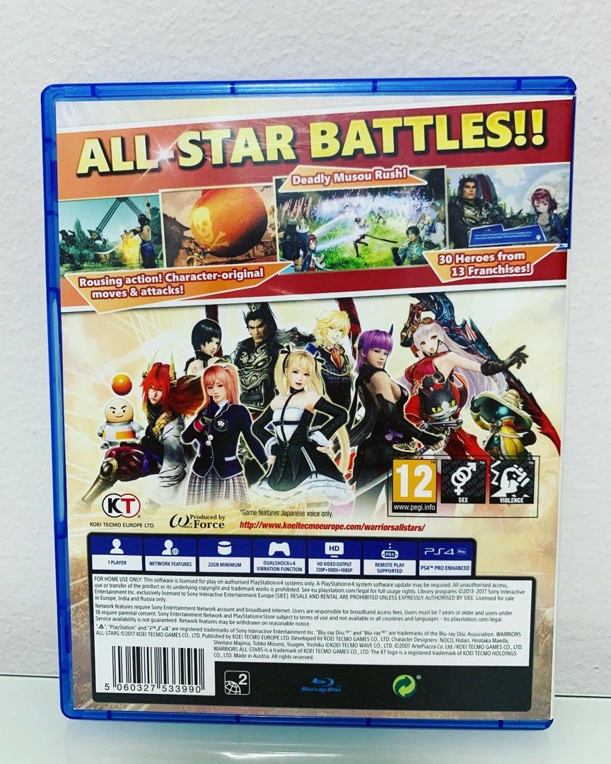 PS4 Games Warriors All Stars, Video Gaming, Video Games, PlayStation on ...