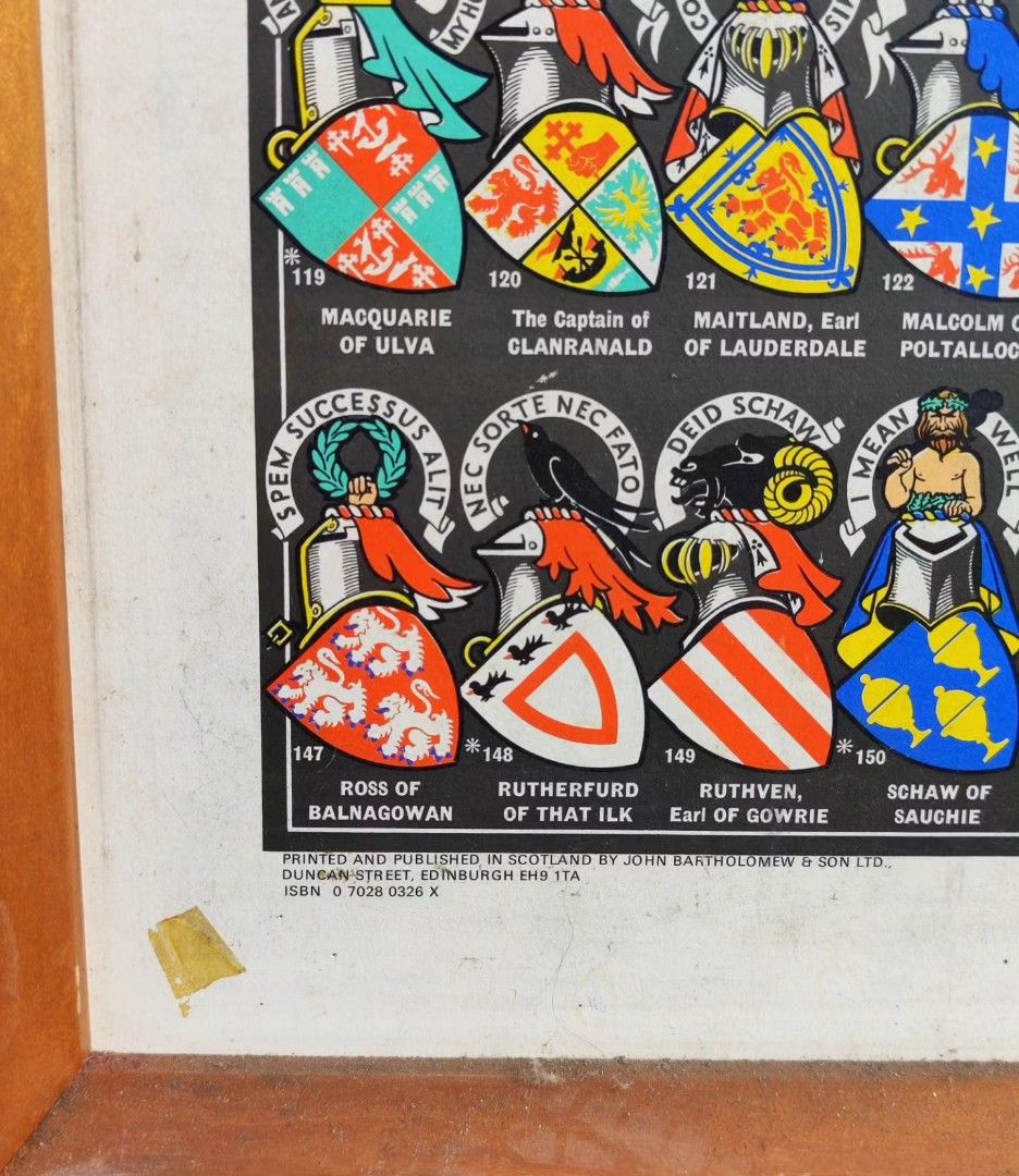 RARE Bartholomew Clan Map of Scotland by Don Pottinger 1975 on Carousell