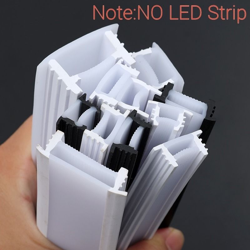 Recessed Black Silicone Tube LED Neon Light Flexible Rope Channel ...