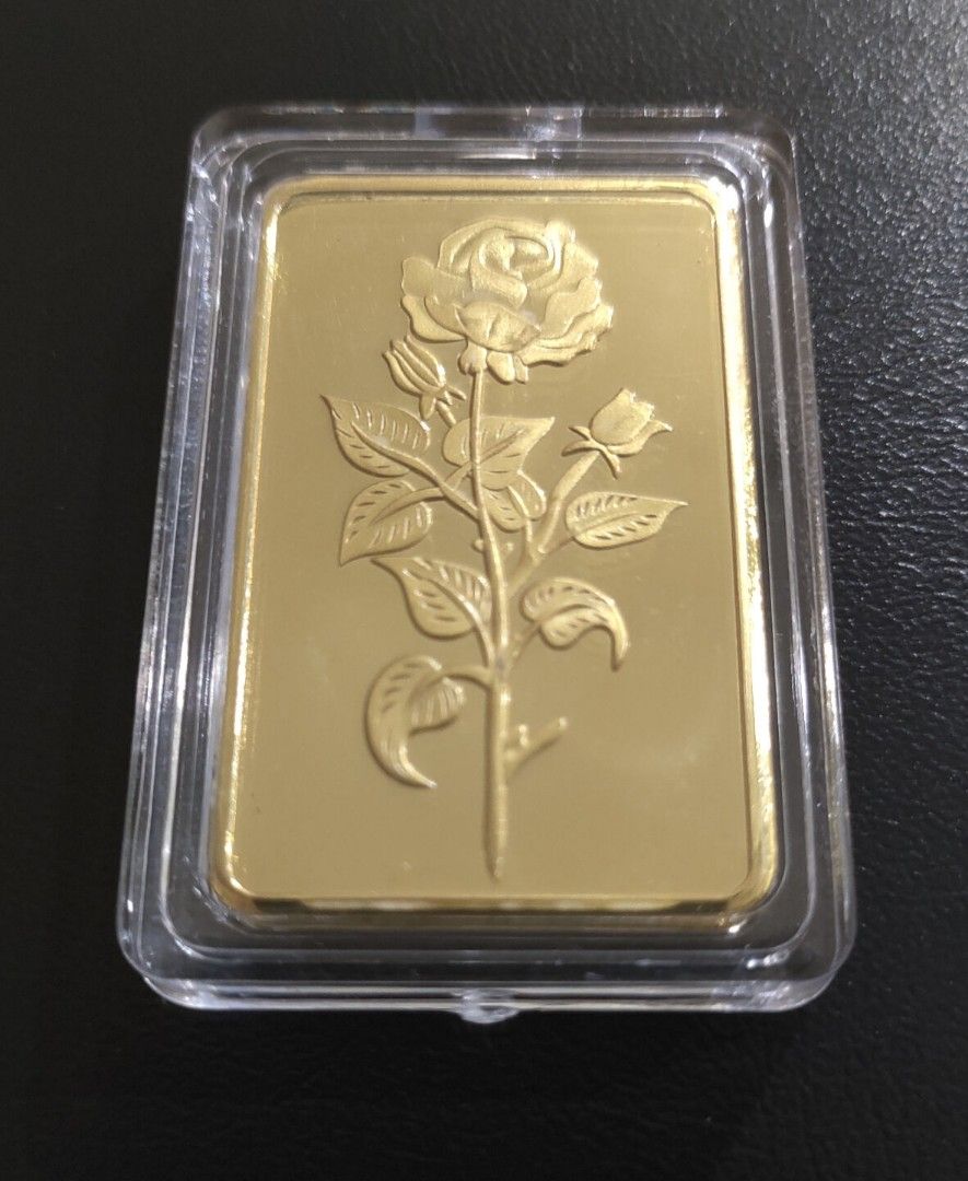 Replica Gold Bar Rose 1 Ounce 999.9 Fine Gold, Women's Fashion, Jewelry ...
