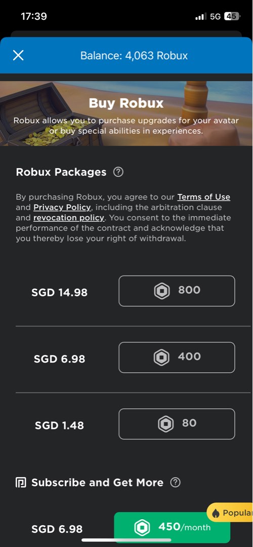 Robux for cash, Video Gaming, Gaming Accessories, In-Game Products on ...