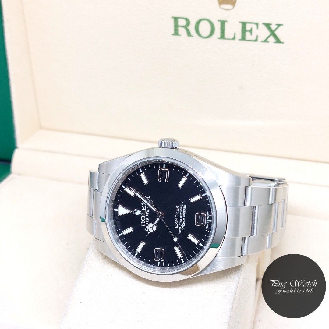 Rolex 39mm Oyster Perpetual Black MK1 Dial Explorer REF: 214270 (AN ...