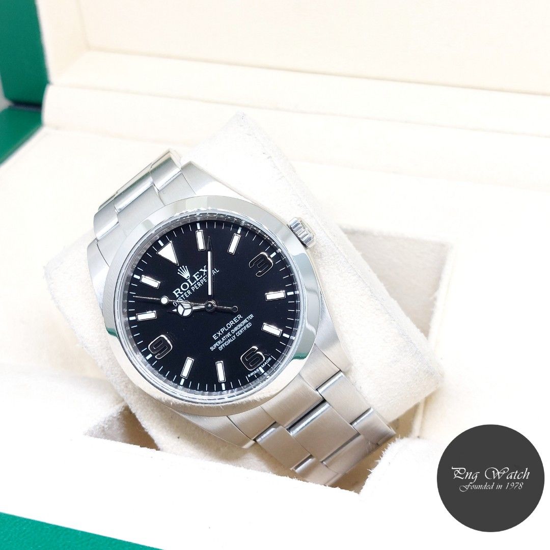 Rolex 39mm Oyster Perpetual Black MK1 Dial Explorer REF: 214270 (AN ...