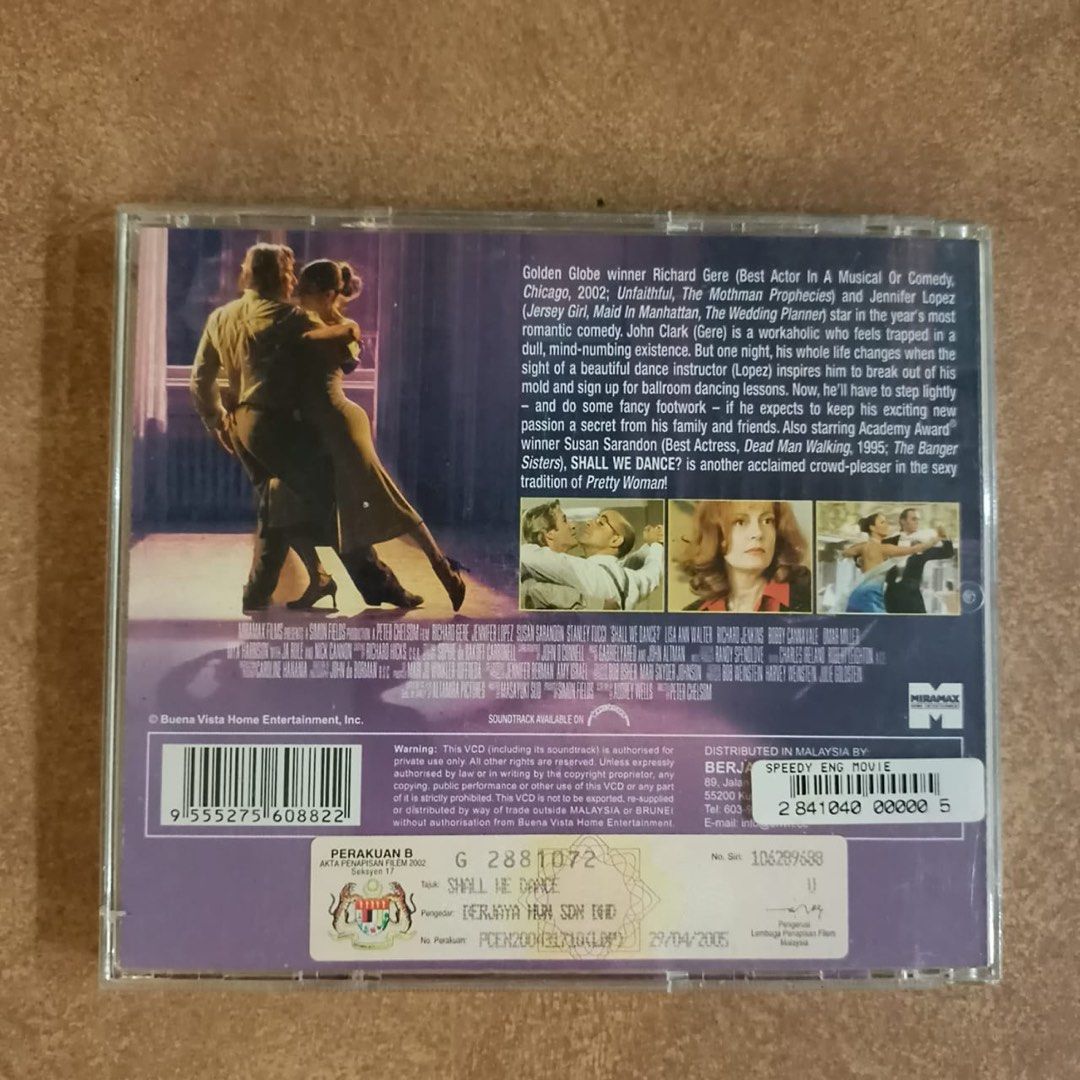 Shall we dance VCD, Hobbies & Toys, Music & Media, CDs & DVDs on Carousell