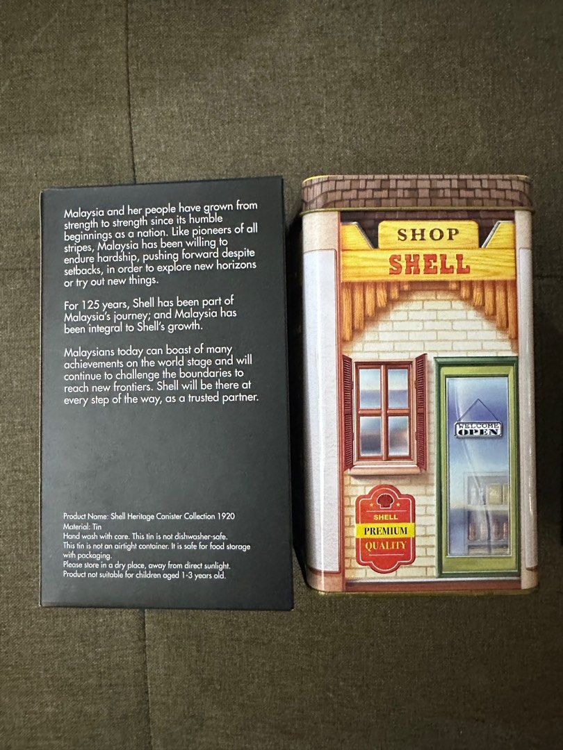 Shell heritage canister collection 1920 & 1960, Hobbies & Toys ...