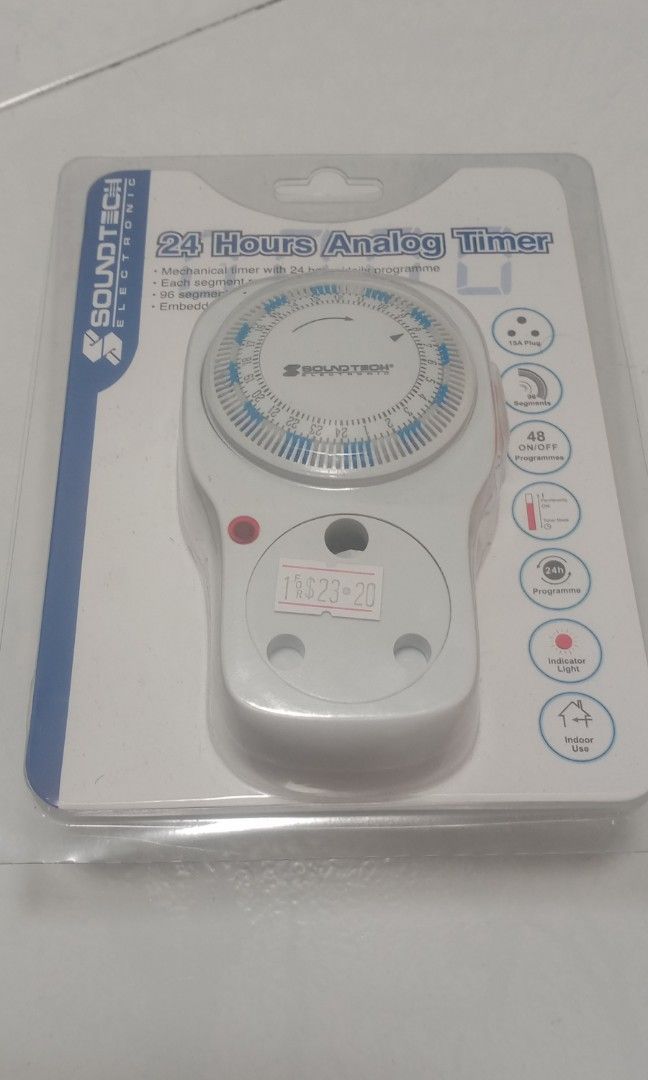 Soundtech 24 hours analog timer (suitable for air conditioner plugs ...
